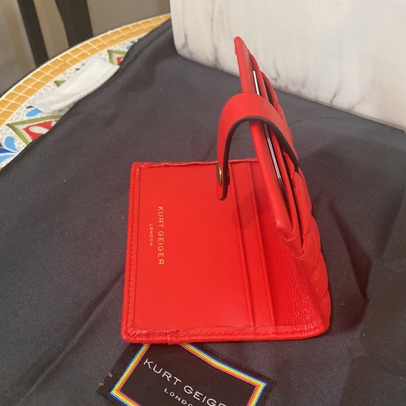 Bags | Kurt Geiger Red Quilted Bifold Walletcardholder | Poshmark